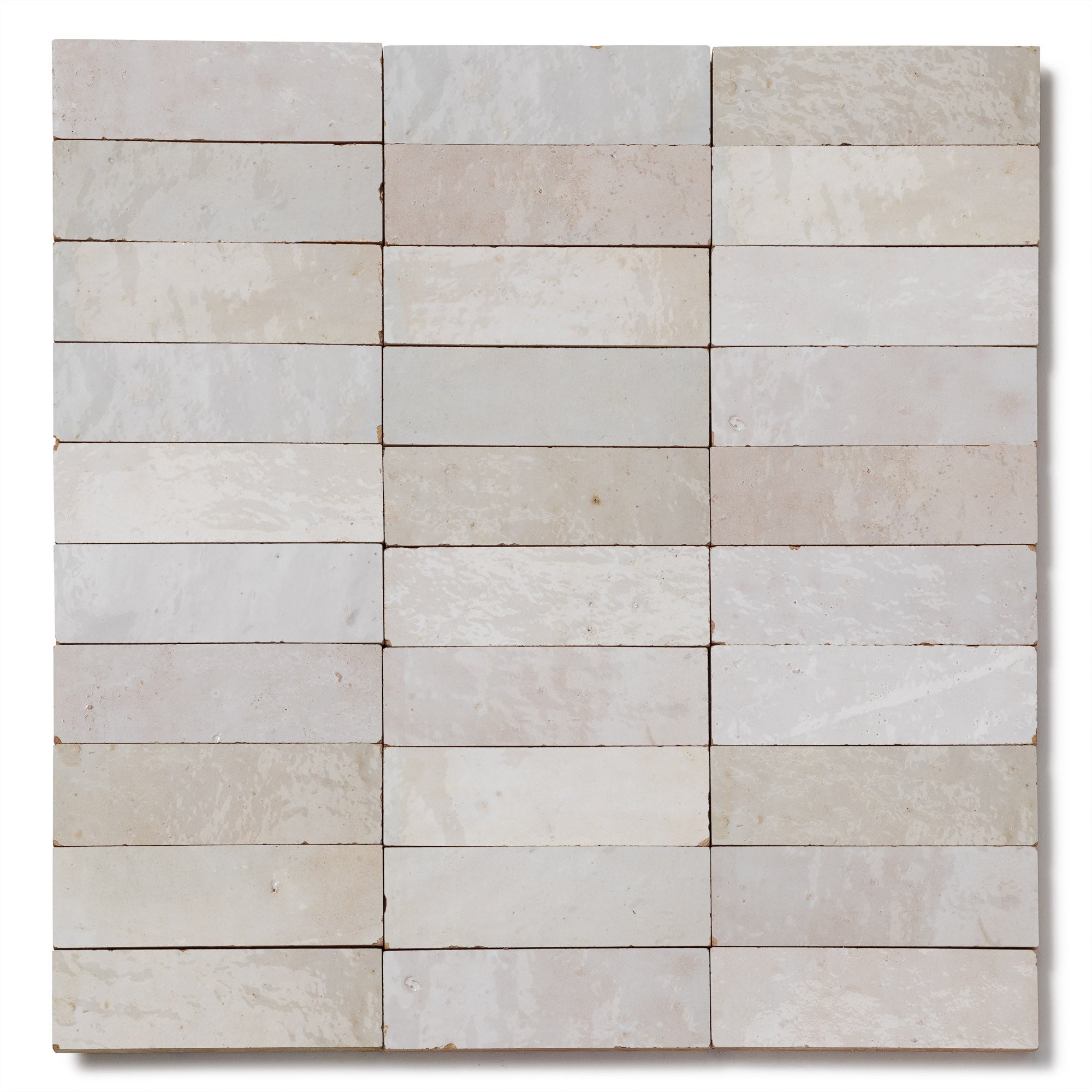 Zellige Marocain Artisanal Véritable - Blanc Oukaimeden 3x10 cm ...