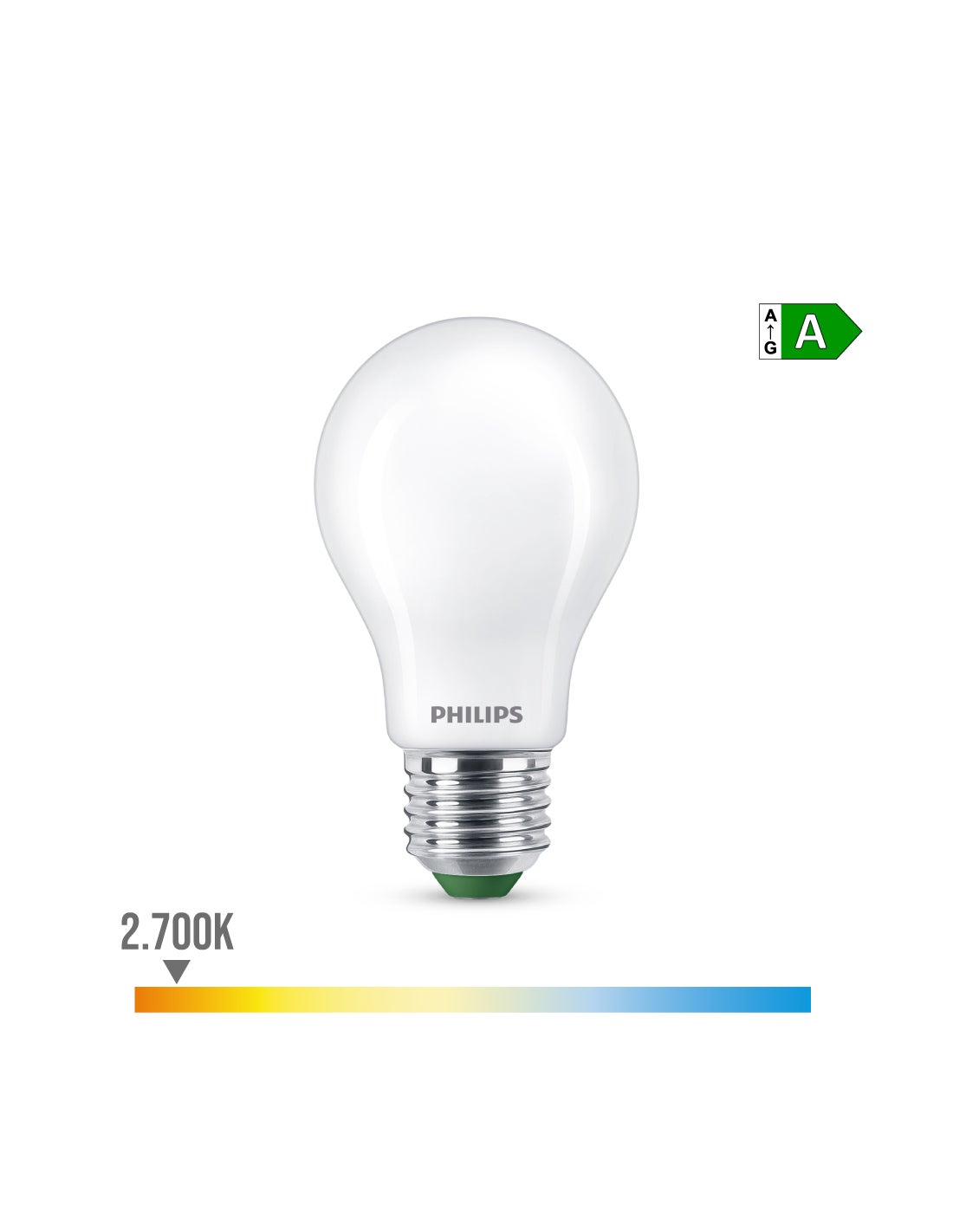 Bombilla PHILIPS Ultra Efficient LED Classic 5,2W 1095lm E27 2700K 10,4x6cm | Leroy Merlin