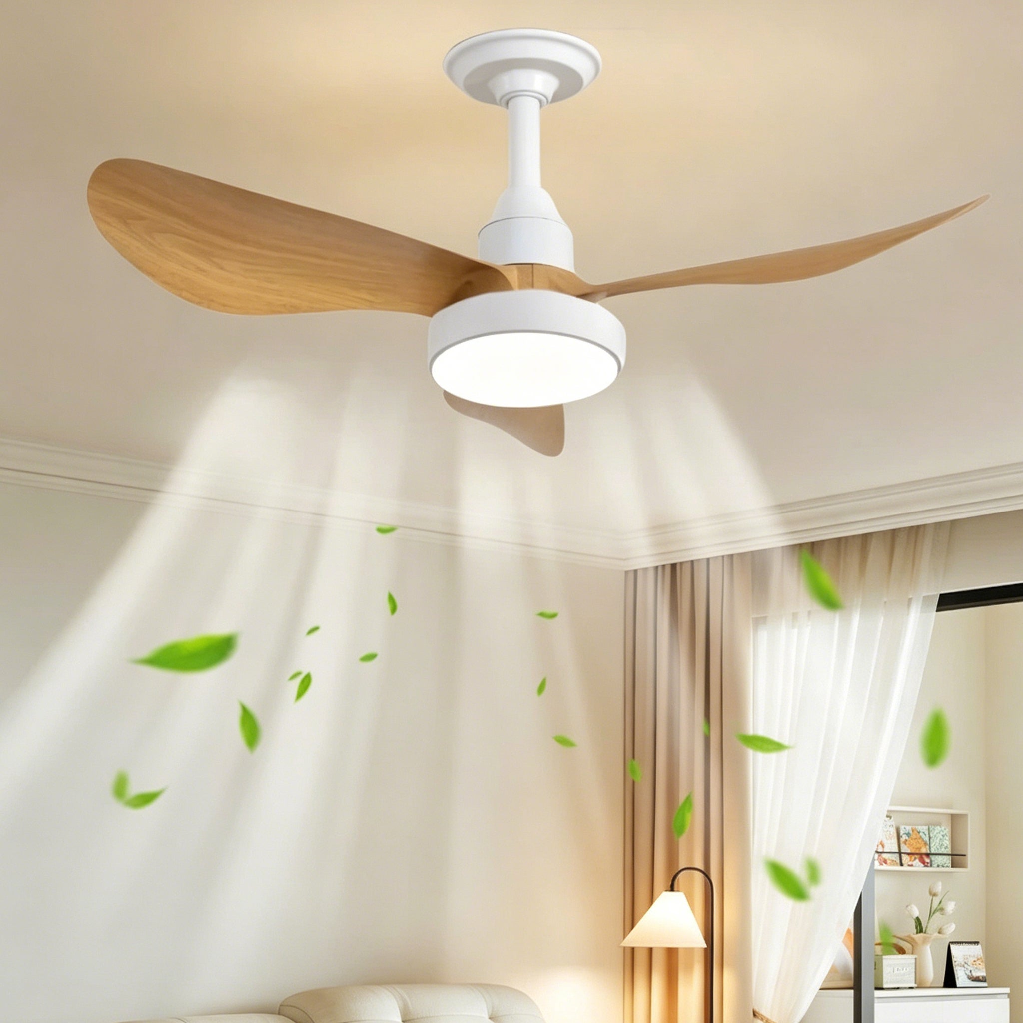 Ventilateur de plafond avec éclairage LED 3 couleurs (intensité ...