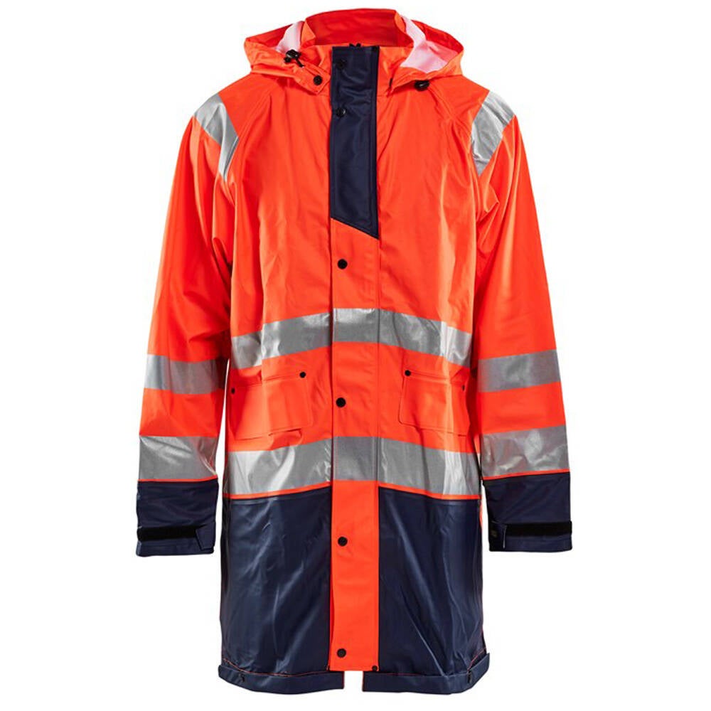 Manteau de pluie imperméable Blaklader haute visibilité Orange / Marine XXL | Bricoman
