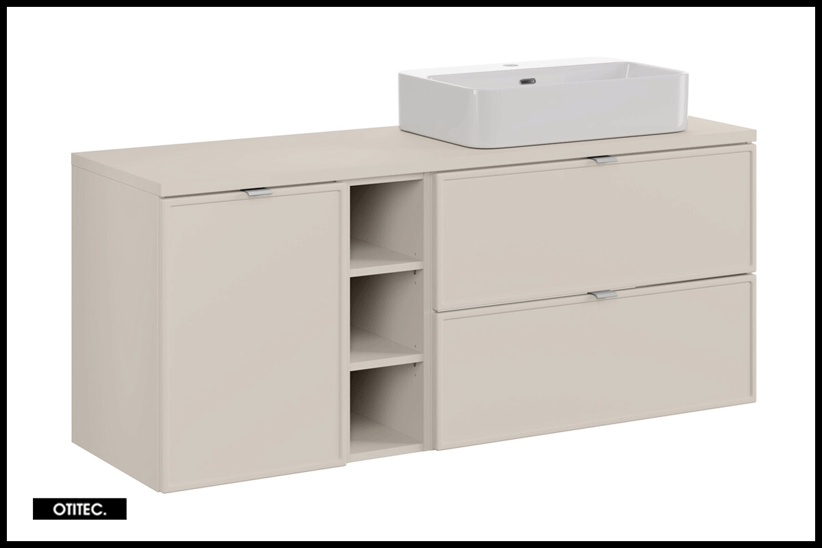 Ensemble meuble de 140 cm - Avec Plan - Avec vasque à poser - Haut ...