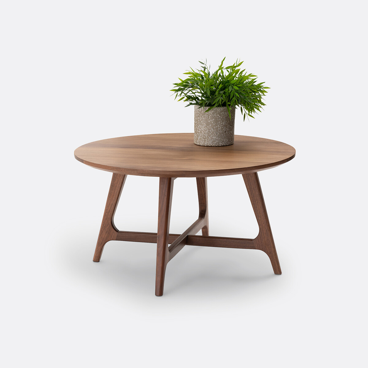 Petite table basse ronde noyer, Larsen - Noyer - taille unique | Leroy ...