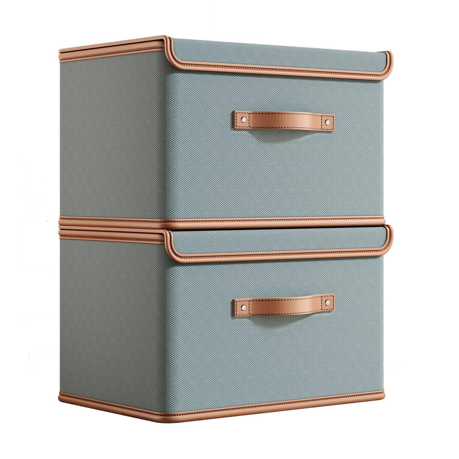 Paquete de 2 contenedores de almacenamiento con tapa, organizador de ...