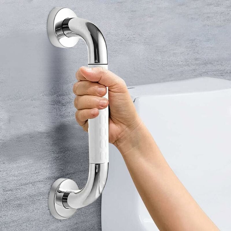 Barre d'appui de Douche( 50 cm Blanc), Barre d'Appui Antidérapant ...