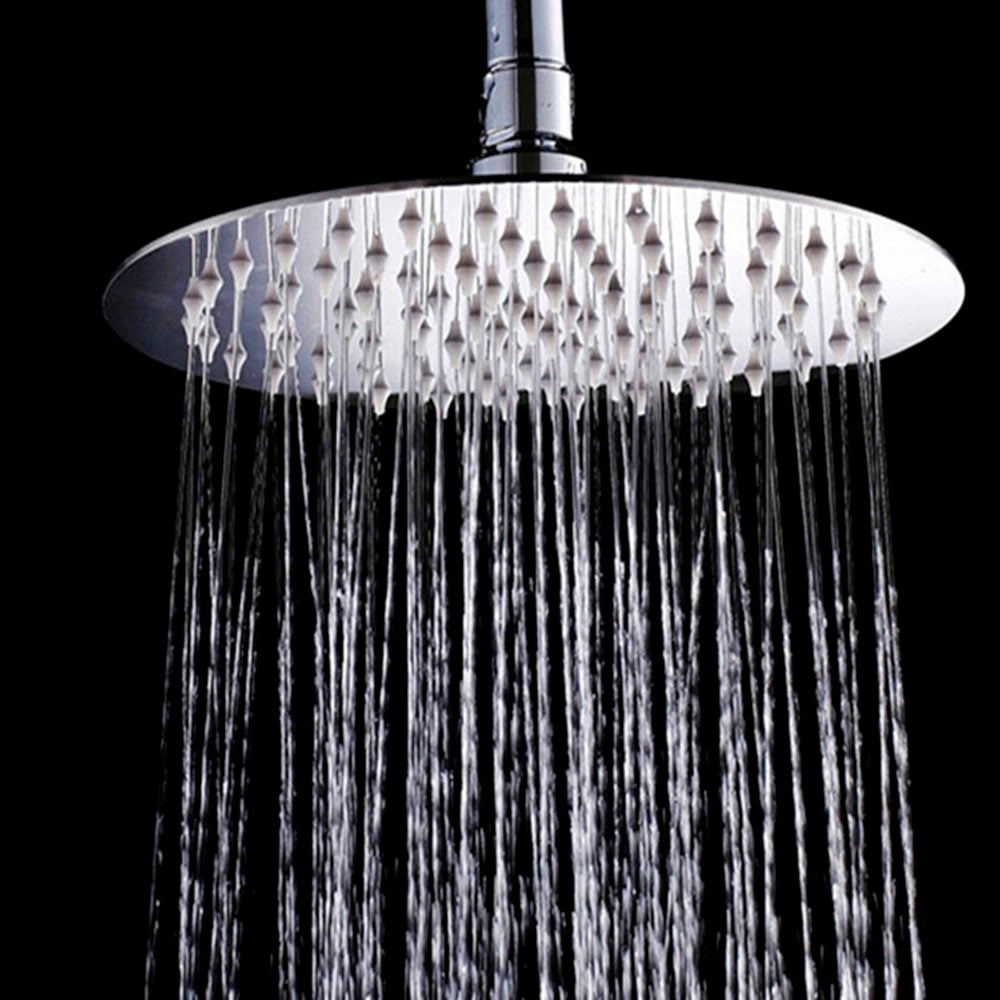 Pommeau de douche Pommeau de douche rond de 25 cm, finition chrome ...