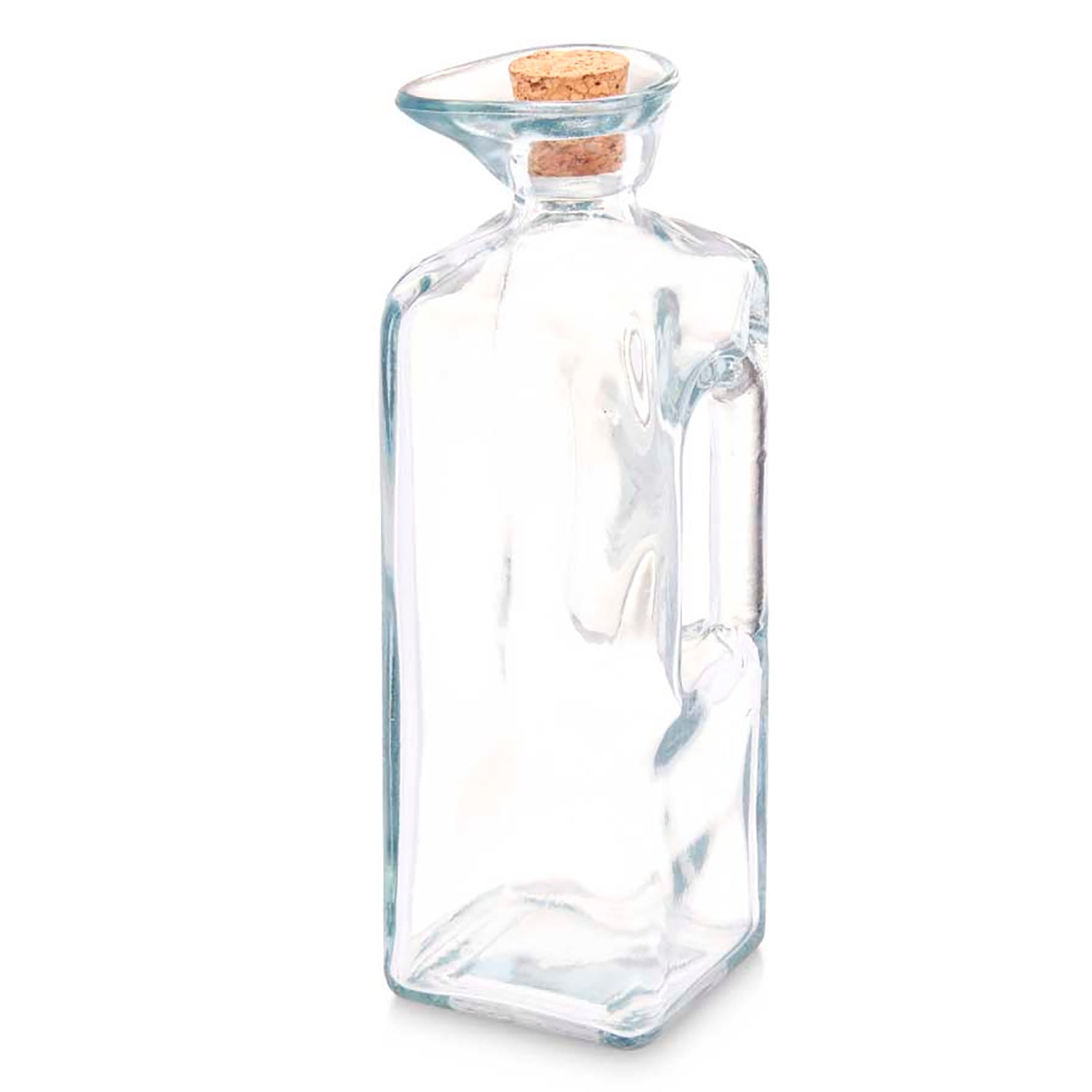 RÉCIPIENT D'HUILE CARRÉ POIGNÉE BOUCHON EN LIÈGE 330 ML 8x8x19 Cm ...