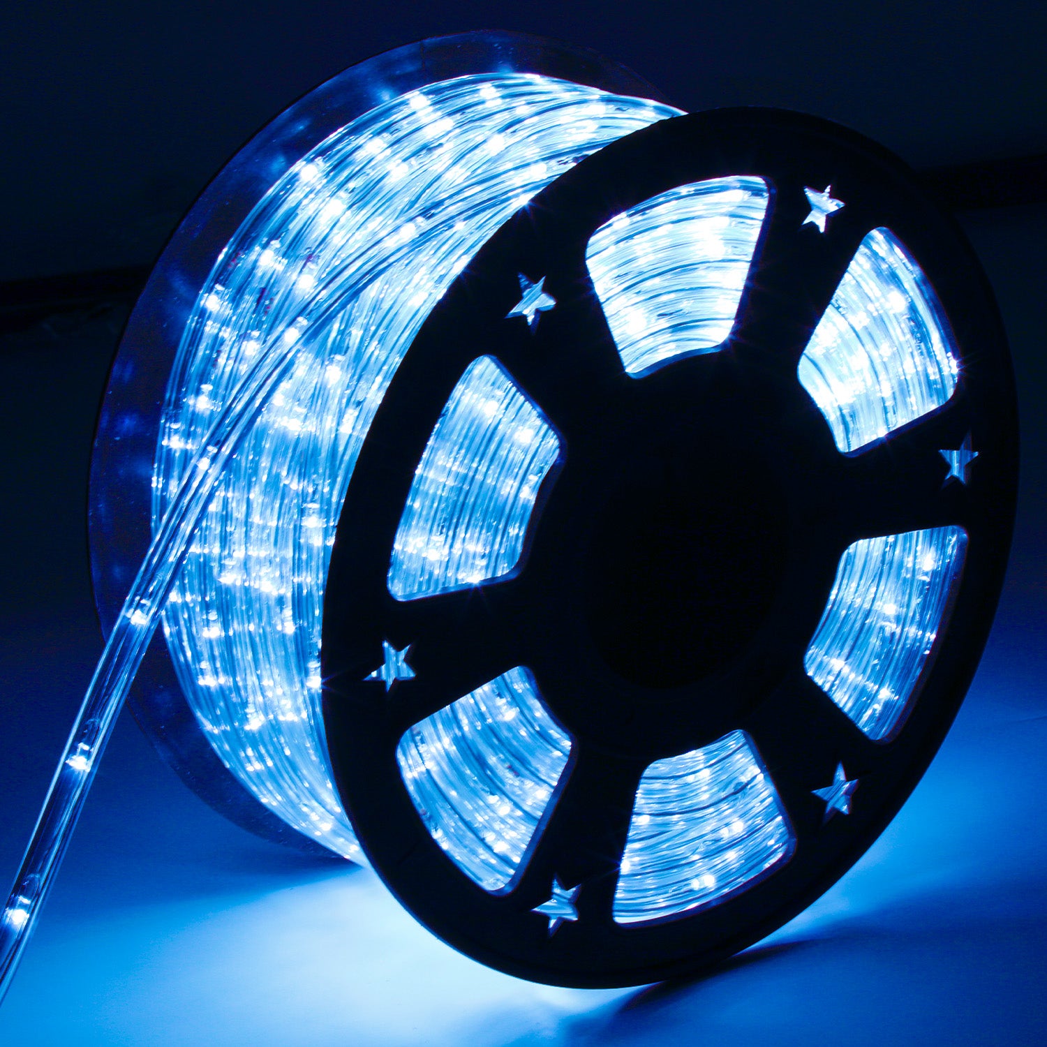Luz LED de exterior para cuerda - 30 metros - Azul | Leroy Merlin