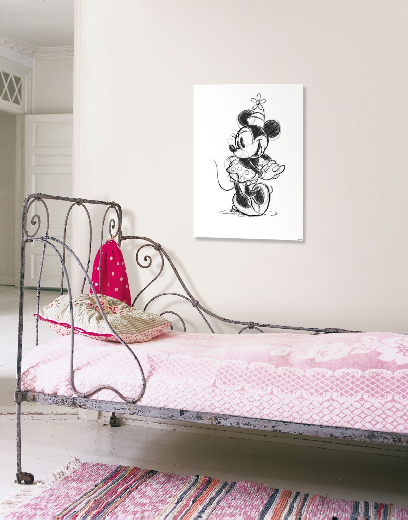 Toile imprimée Minnie Disney 50 x 70cm Noir, Blanc | Leroy Merlin