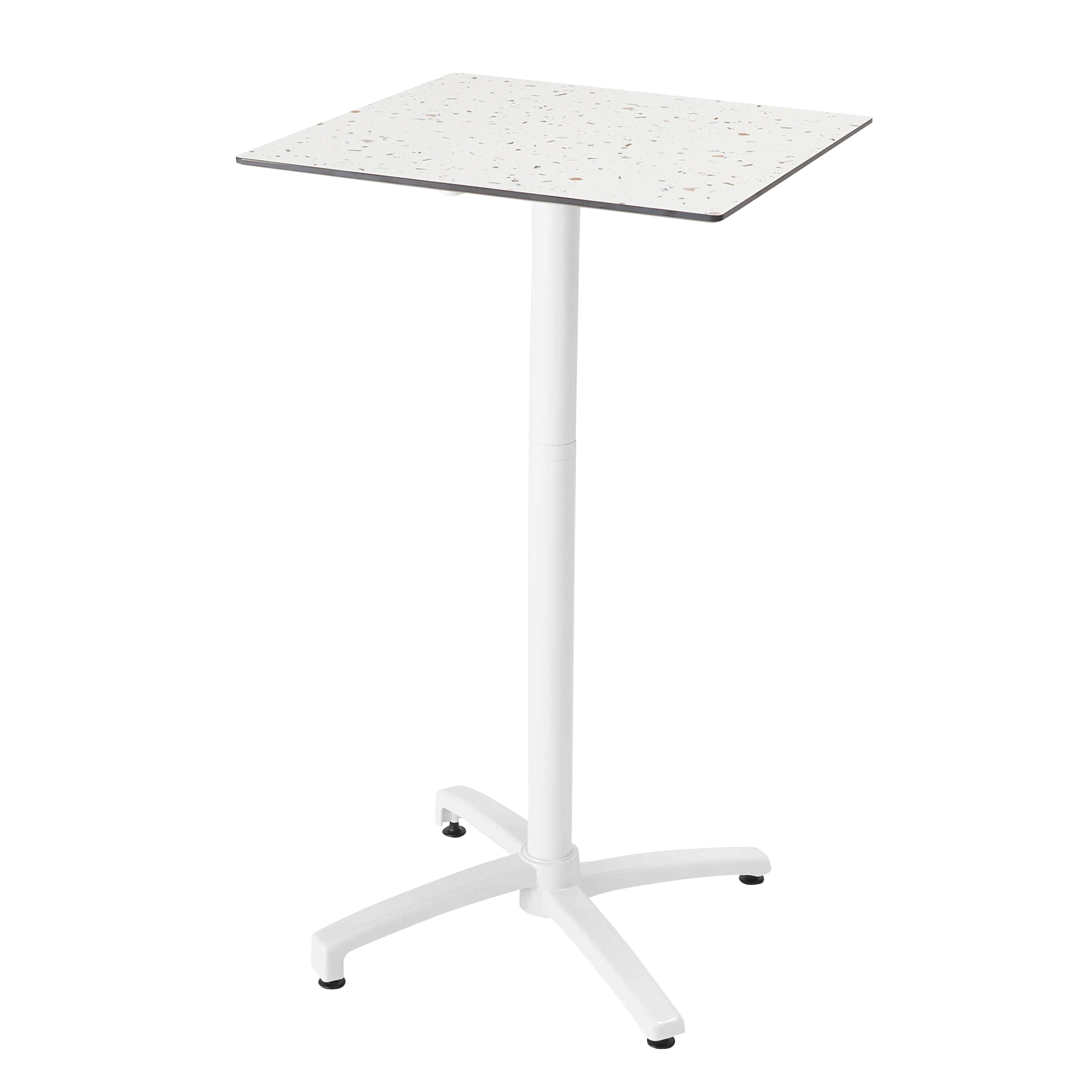 Table haute de terrasse 60 x 60 cm inclinable stratifié terrazzo ...