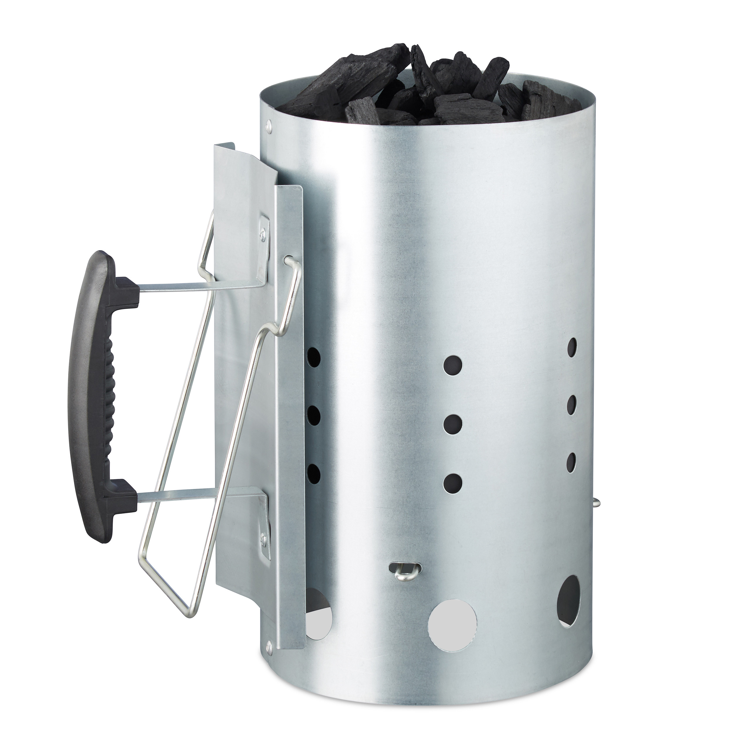 Encendedor para barbacoa, acero galvanizado, plateado, 30 x 30 x 19,5 ...
