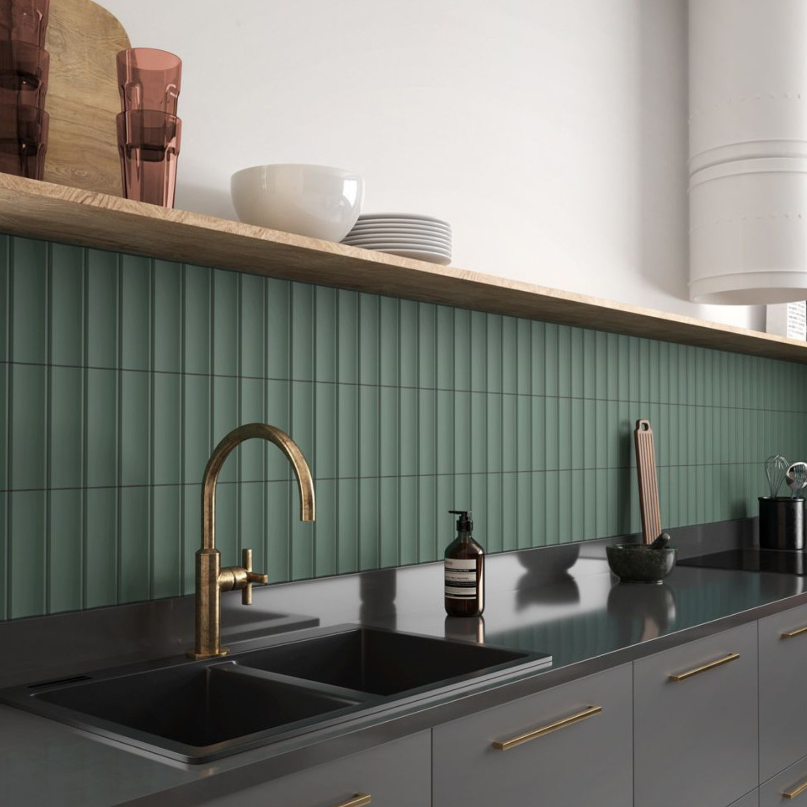 Carrelage mural faïence effet graphique DOME 20x6.5cm DOME IN 20x6.5cm ...