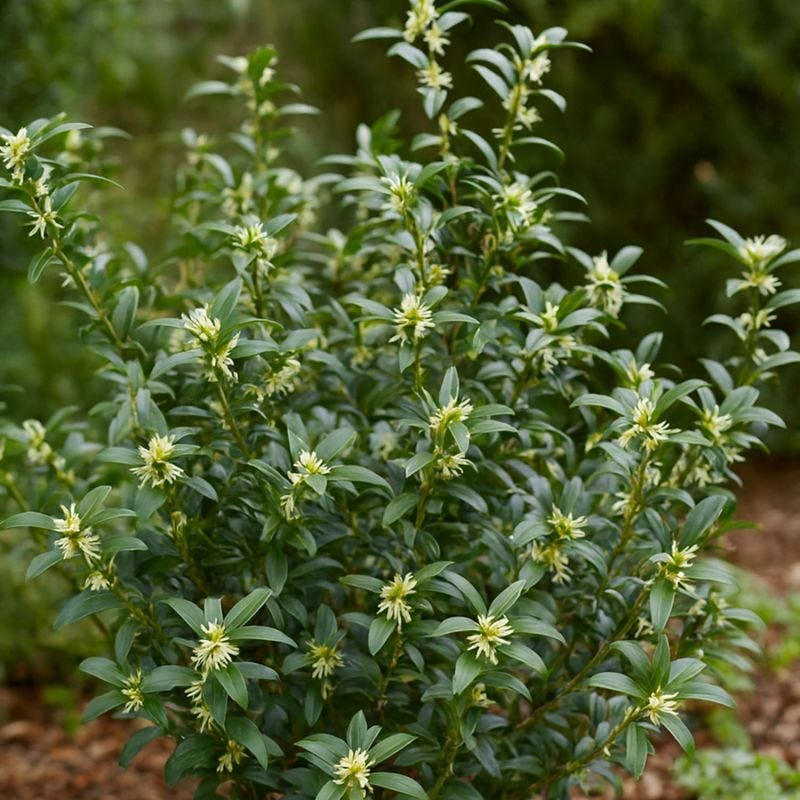 Sarcocoque Feuille De Ruscus Dragon Gate Sarcococca Ruscifolia sarcocoque-feuille-de-ruscus-dragon-gate-sarcococca-ruscifolia