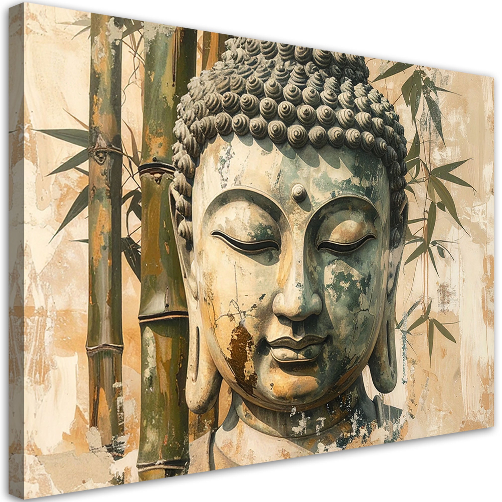 Tableaux, Bouddha Zen Spa bambou oriental 90x60 | Leroy Merlin
