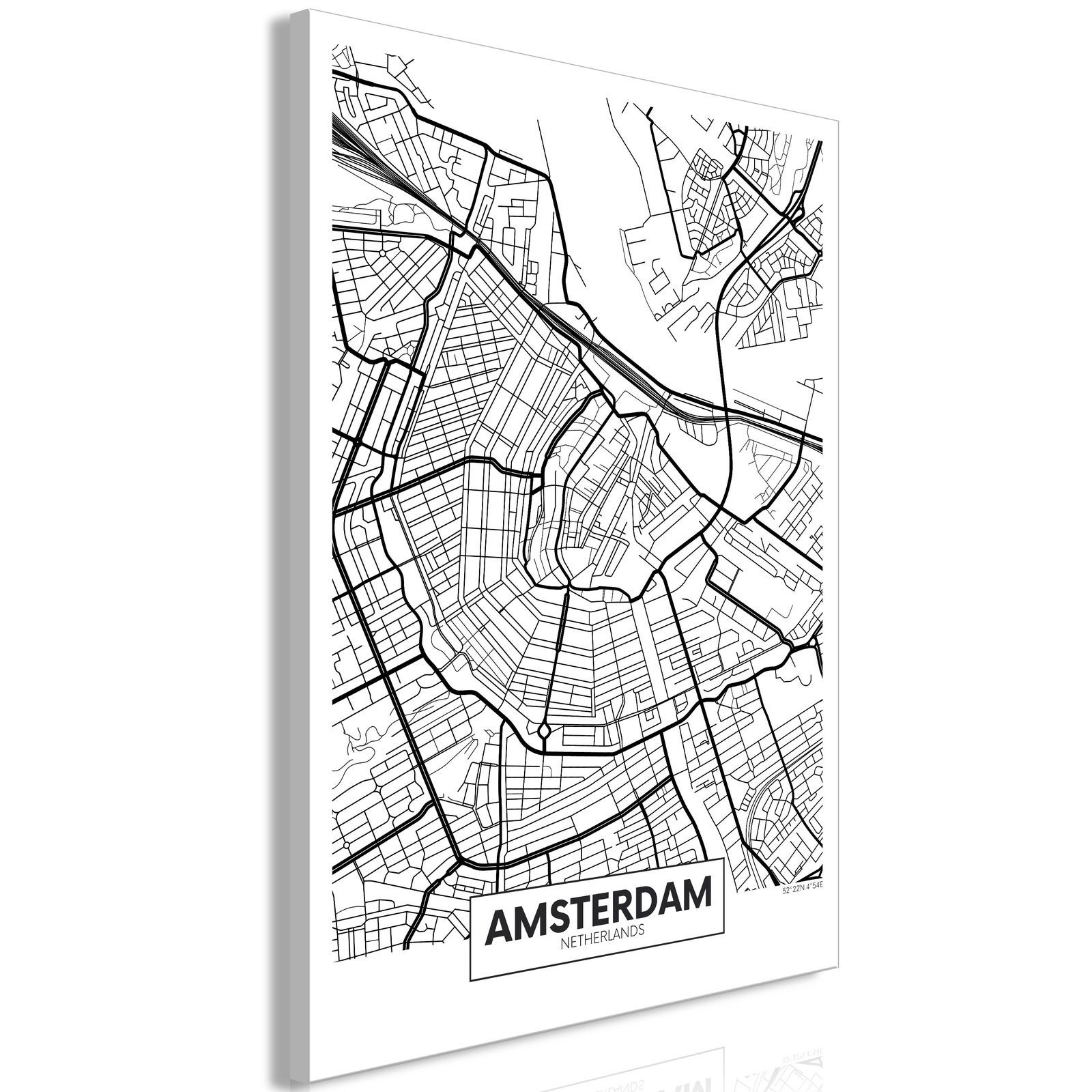 Tableau Plan d'Amsterdam (1 Partie) Vertical - 40 x 60 cm | Leroy Merlin
