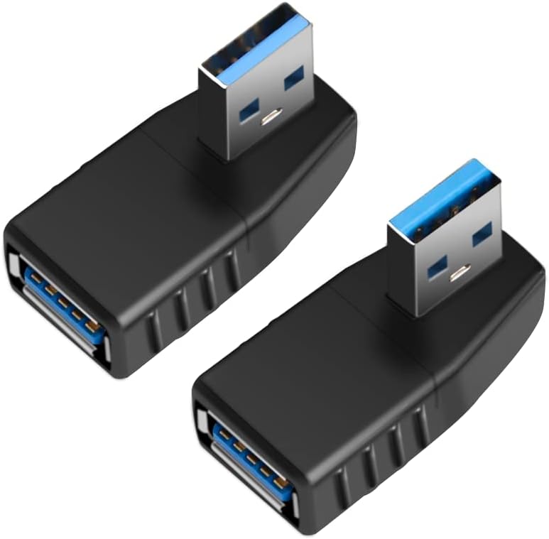 Lot de 2 adaptateurs USB 3.0 à 90 degrés mâle vers femelle à angle ...