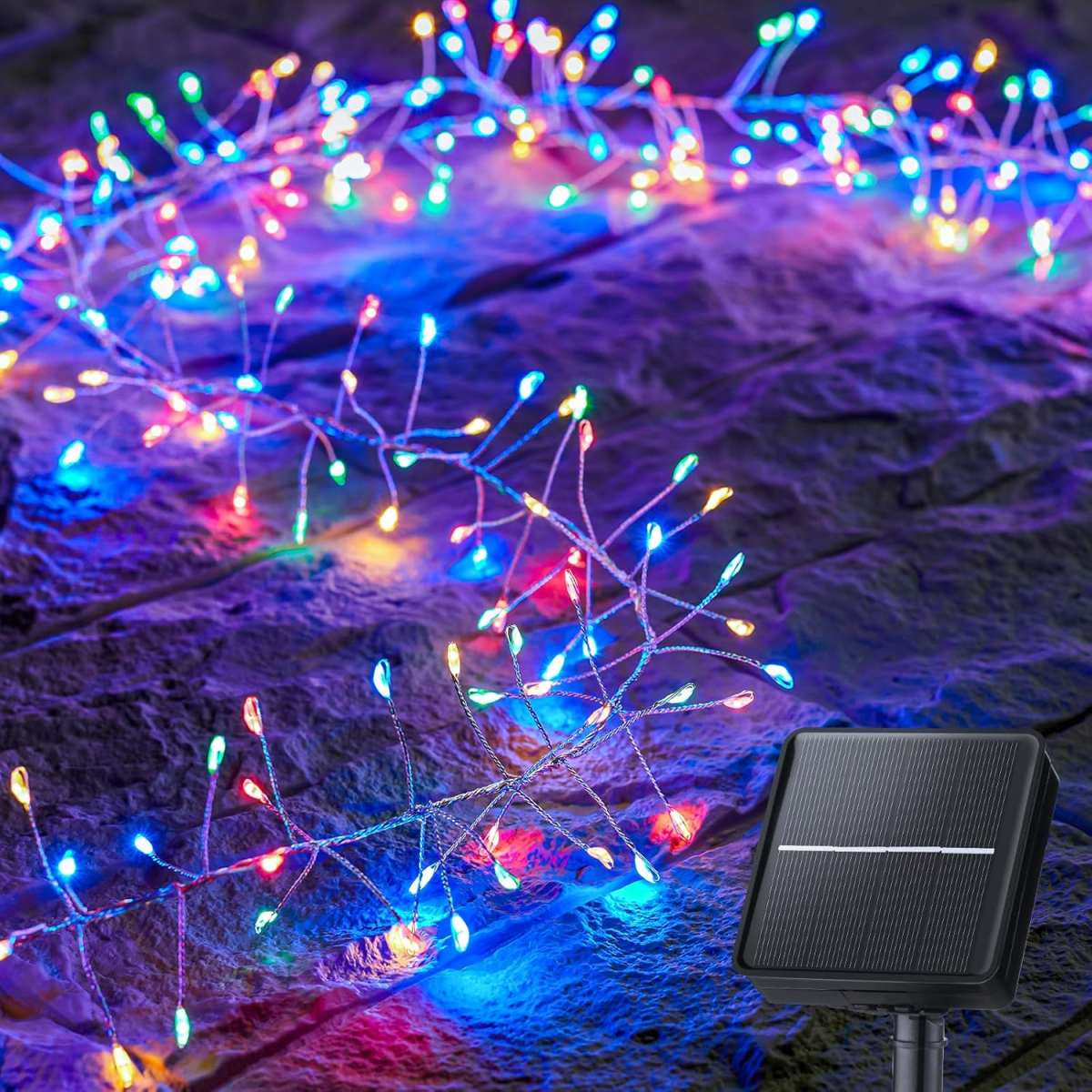Cadena de luces solares, luces decorativas para exterior en forma de ...