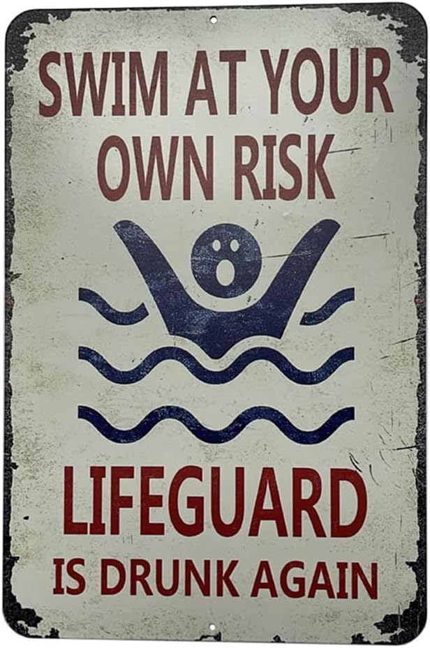 (20*30 cm) Letrero metálico de advertencia para piscinas, letrero ...