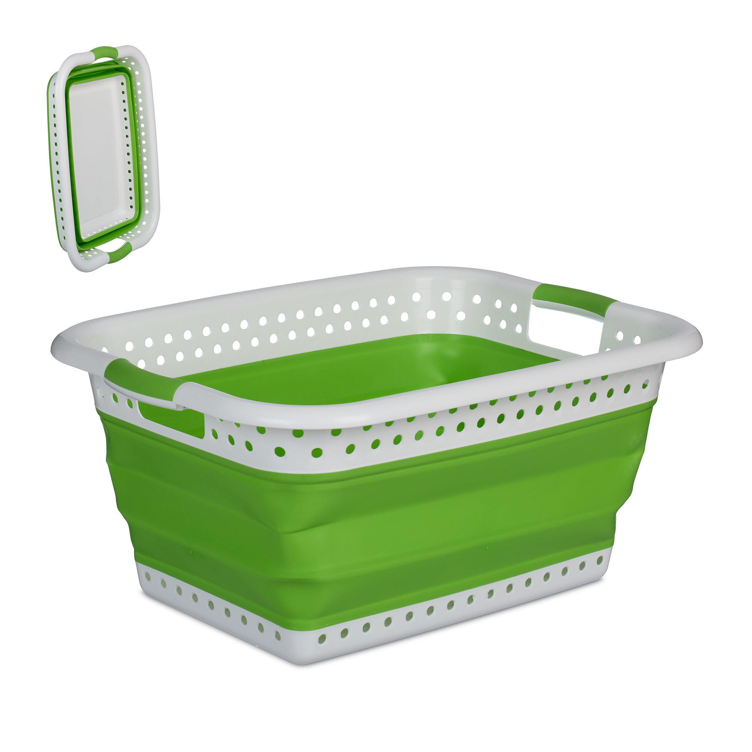 Panier à linge, pliable, 36 litres, en plastique, peu encombrant, avec ...