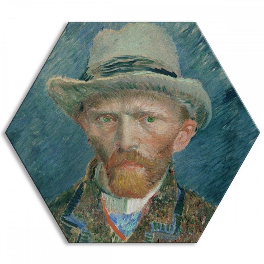 VAN GOGH - AUTOPORTRAIT Au Chapeau - Toile Hexagonale - Tableau ...
