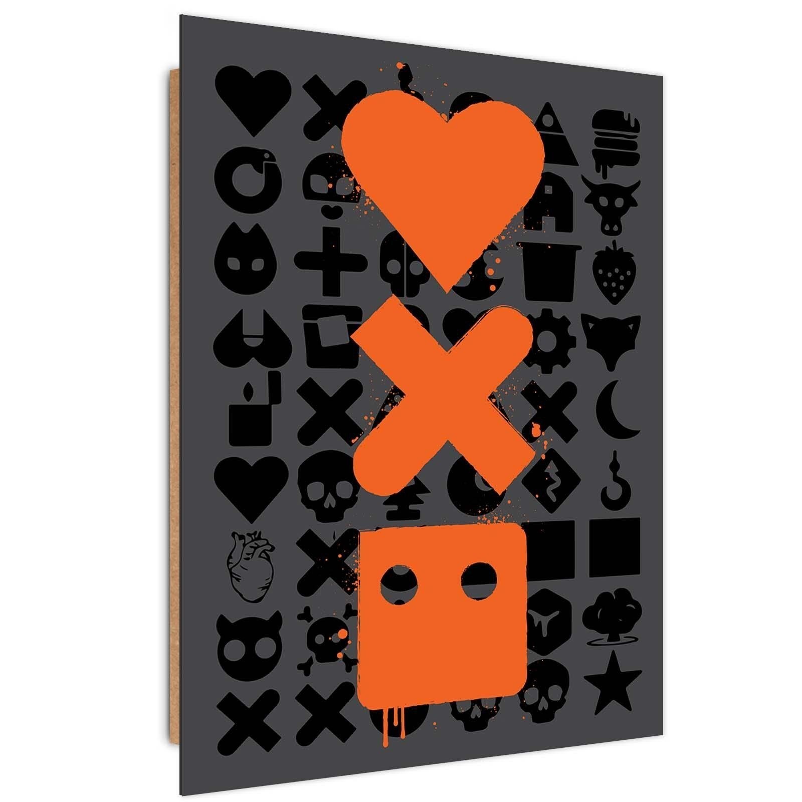 Tableau bois Love Death & Robot III - 40 x 60 cm | Leroy Merlin