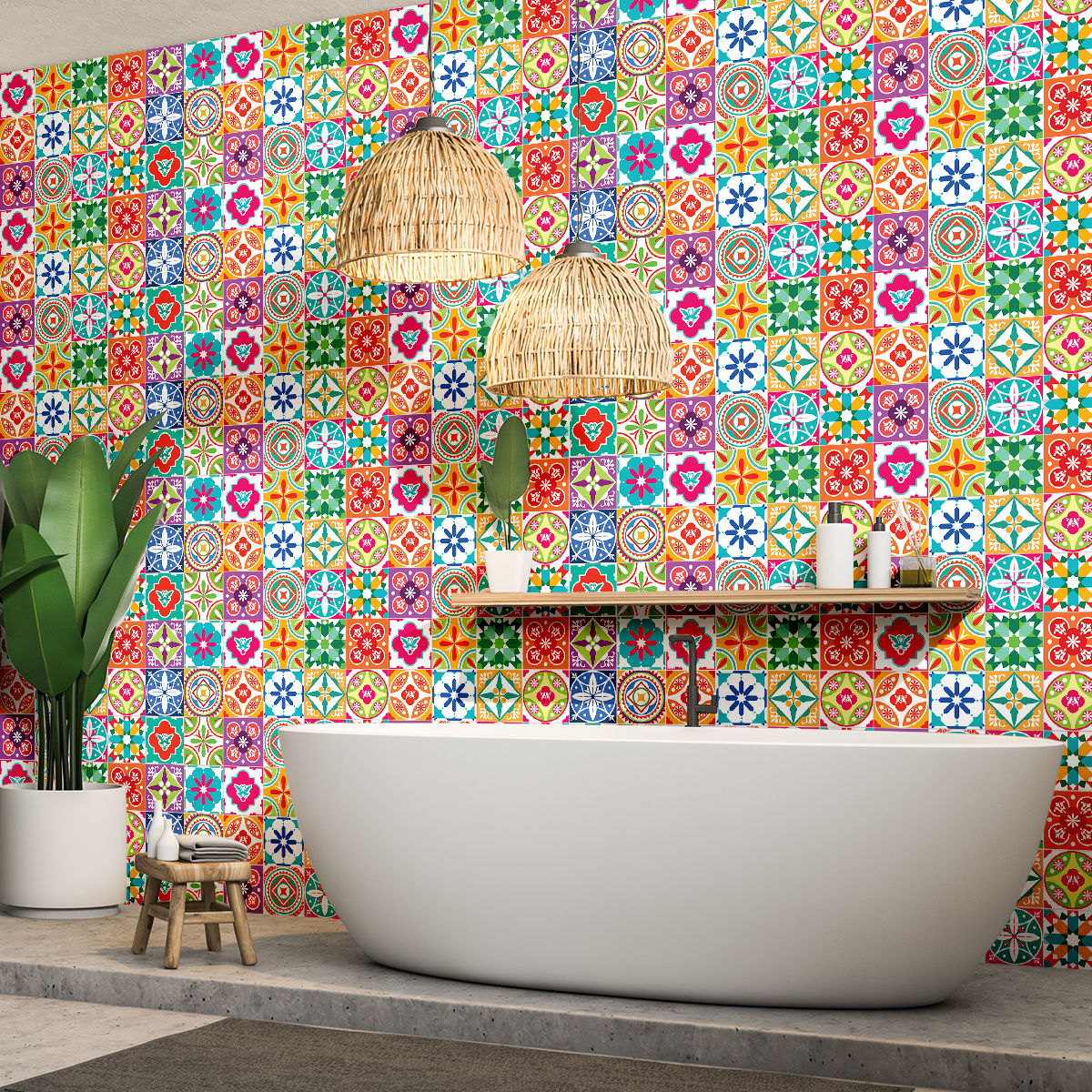 Sticker Mural Carrelage adhésif Cuisine Salle de Bain - 60 STICKERS ... Sticker Mural Carrelage adhésif Cuisine Salle de Bain - 60 STICKERS ...