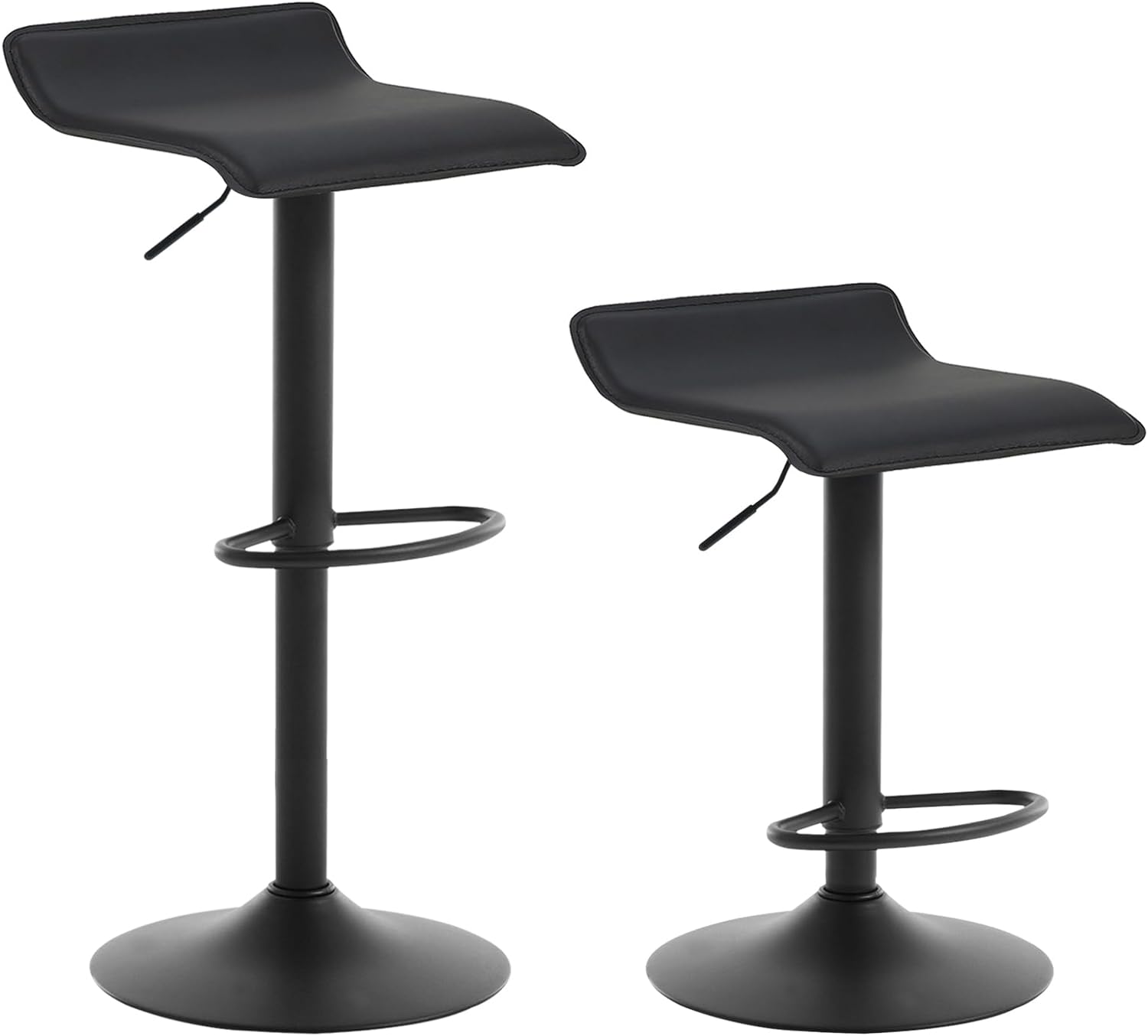 Lot de 2 Tabourets de Bar WOLTU, réglable en Hauteur Rotatif à 360 ...