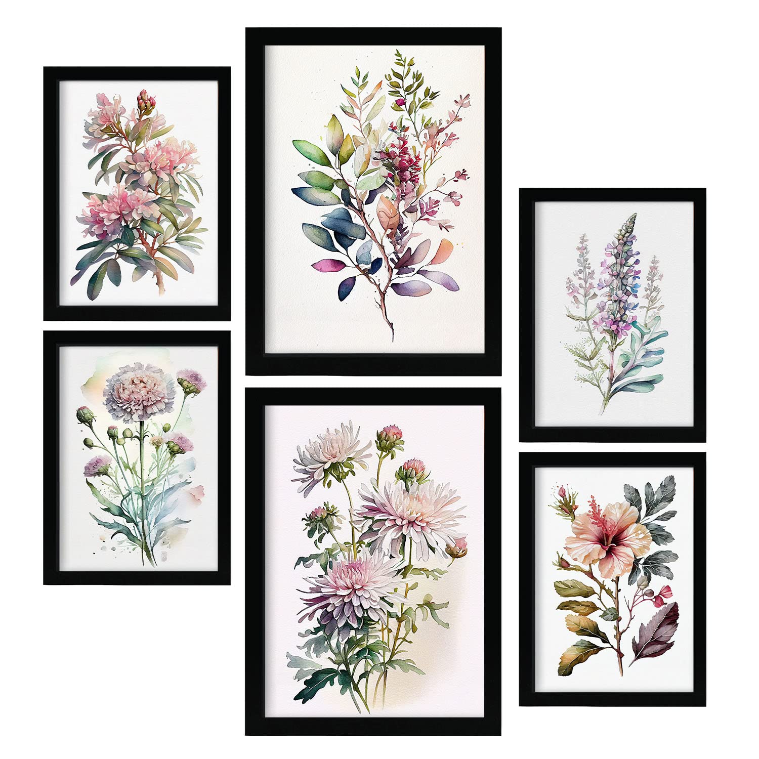 Nacnic Fleurs Pays Affiches Illustrations Nature Et Botanique En ...