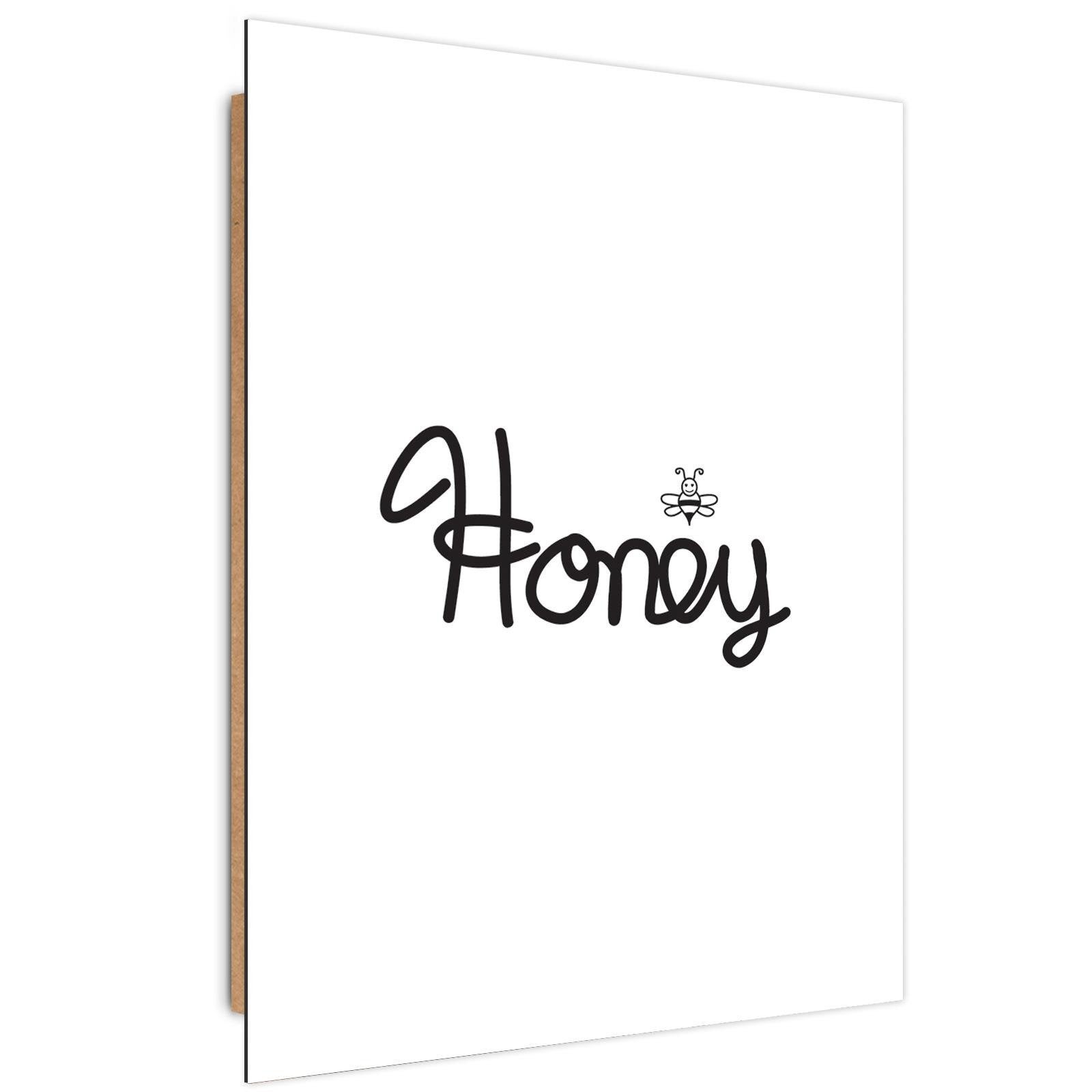 Tableau bois inscription miel - 80 x 120 cm | Leroy Merlin