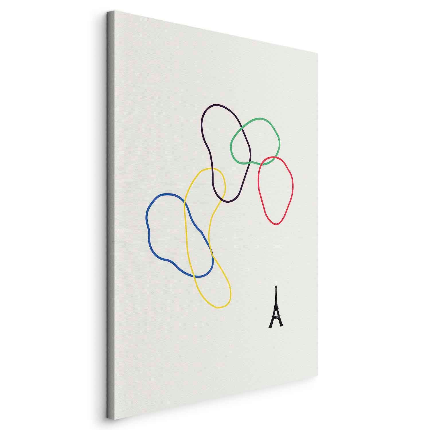 Exclusivité J.O -Tableau - Anneaux colorés - graphisme numérique ...