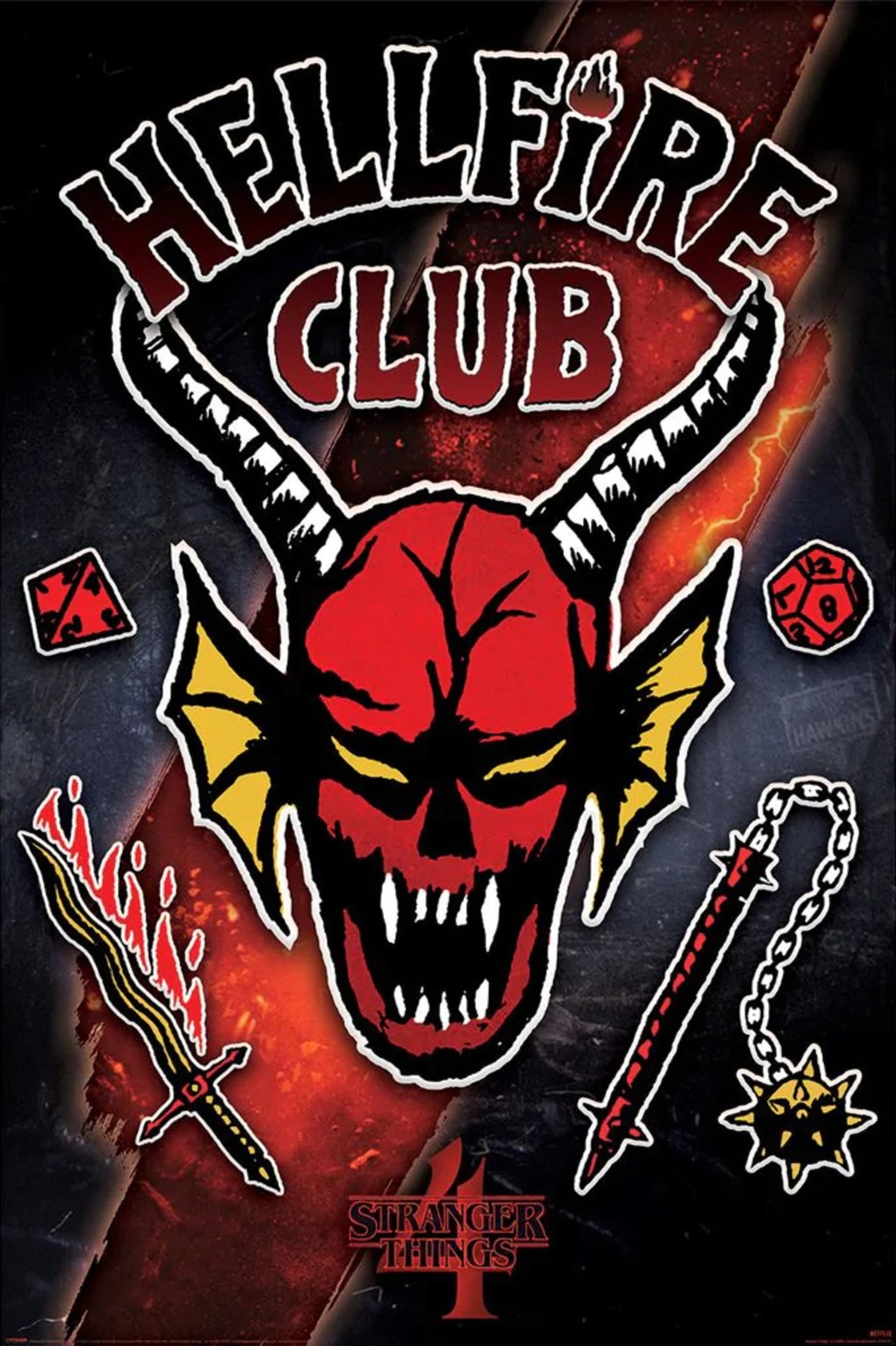 Poster Stranger Things - 4 Hellfire Club Emblem Rift 61x91.5cm | Leroy ...
