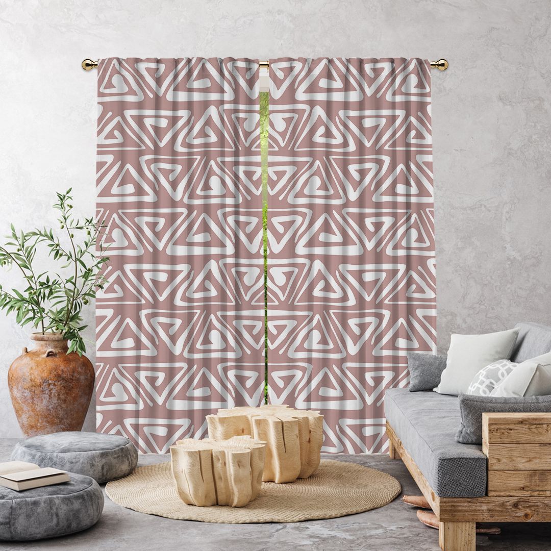 Boho Triangle Design BabyPink Tenda decorativa Set di 2 140*350 | Leroy ...