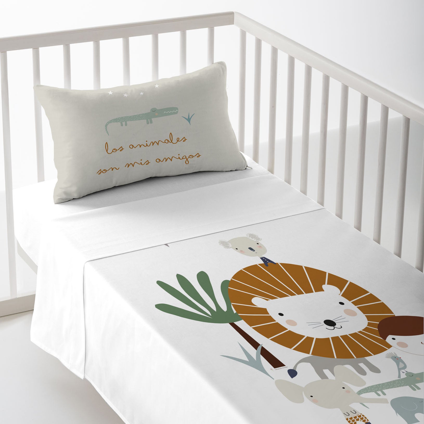 ENSEMBLE DE DRAPS DE LIT DE BÉBÉ JUNGLE/MAXICUNA 100% COTON 60 CM ...