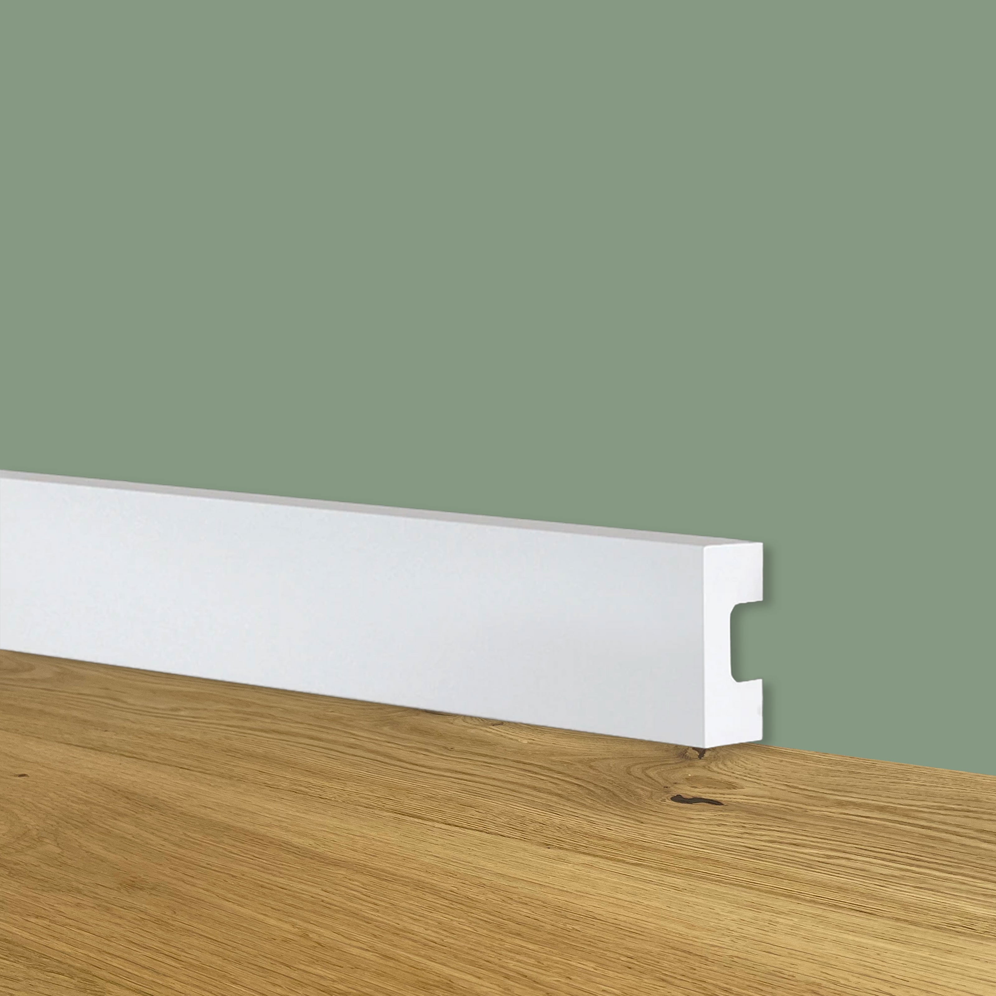Plinthe CARRÉE BLANCHE Presse-étoupe très bas 25x13x2000mm en POLYMÈRES ...
