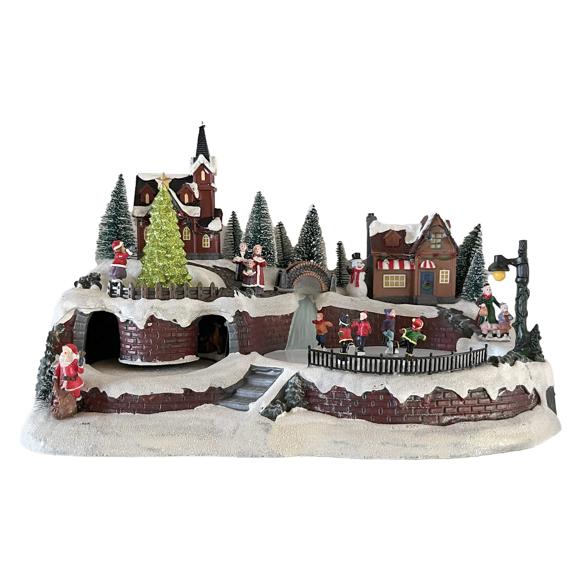 Rebecca Mobili Pueblo de Navidad con Movimiento y Luces Villancico de ...
