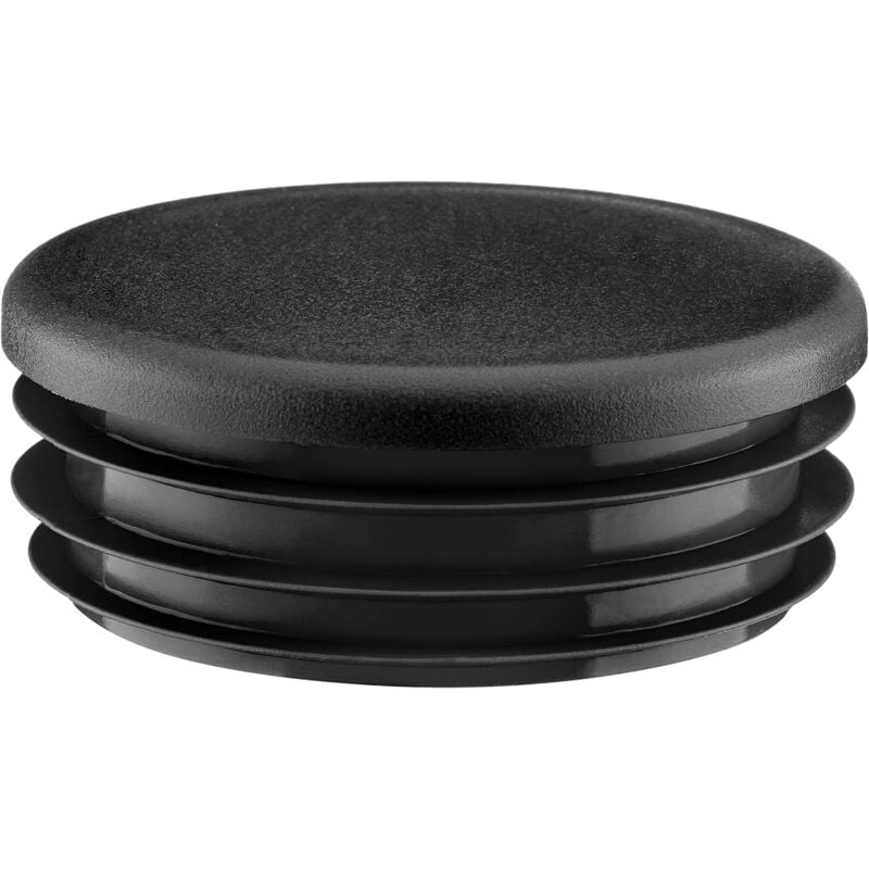 Bouchon de tube rond 40mm 4 pièces noir | Leroy Merlin