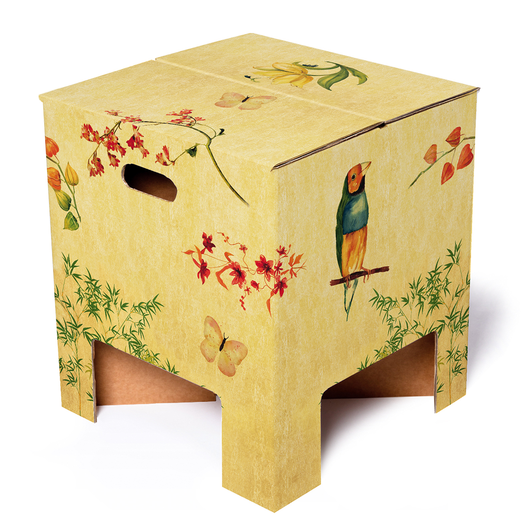 Dutch Design Brand Tabouret en carton - 30x30x34cm - Japanese Blossom ...
