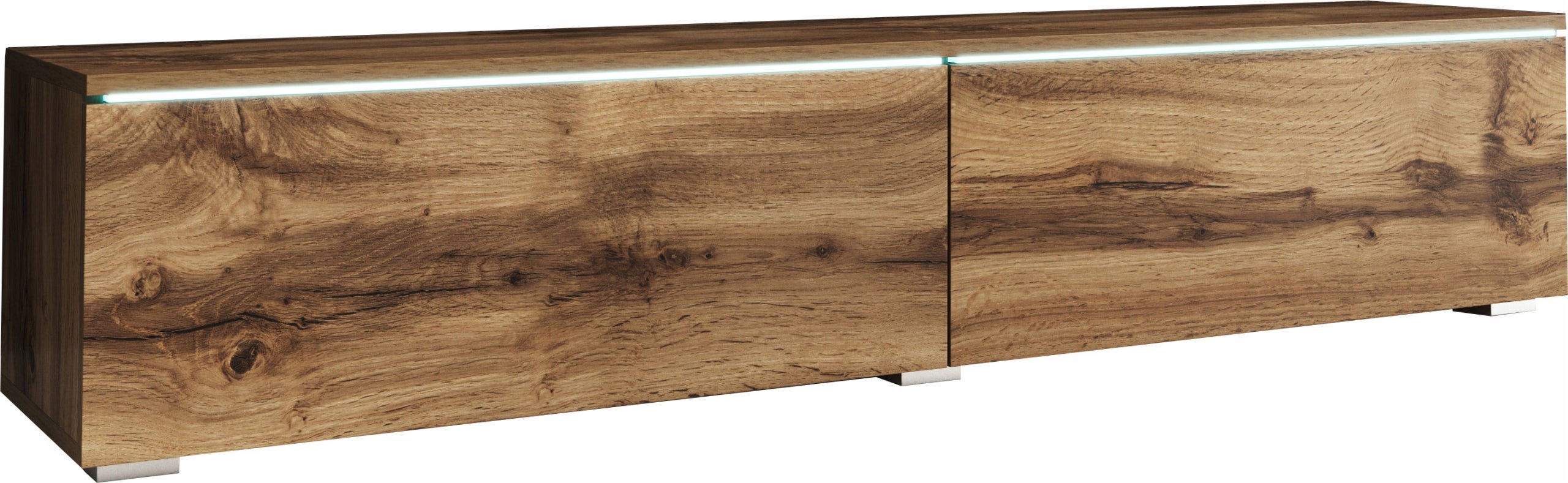 Meuble TV Lowboard D140 Chêne Wotan/Chêne Wotan, Nombre de portes : 2 ...