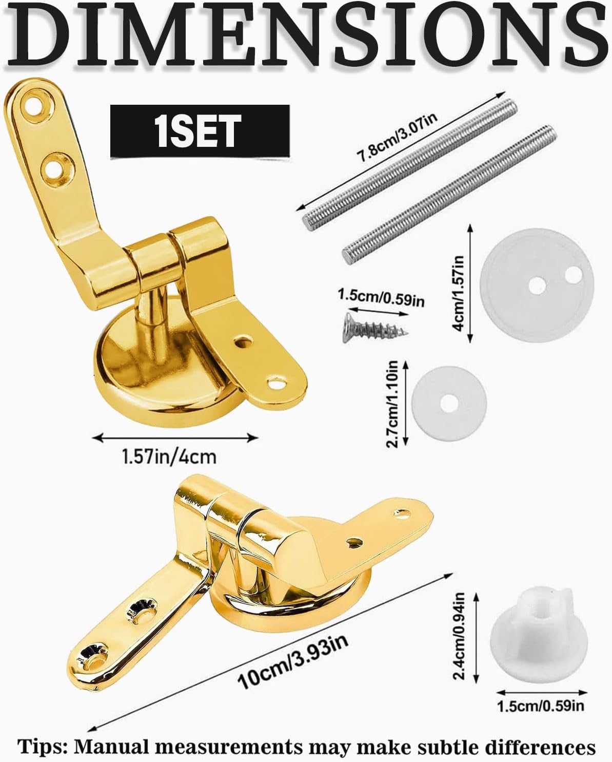 2 Sets Toilet Seat Hinge Fittings, Zinc Alloy Hinge with Screws, Toilet ...