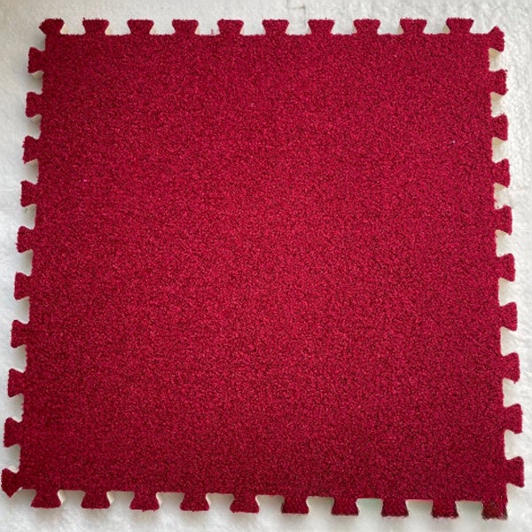 Tapete cuadrado rojo de 30x30cm, tapete antideslizante empalmable ...