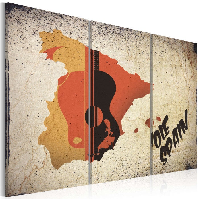 Tableau Imprimé 3 Panneaux "¡Olé! Spain" 80 x 120 cm | Leroy Merlin