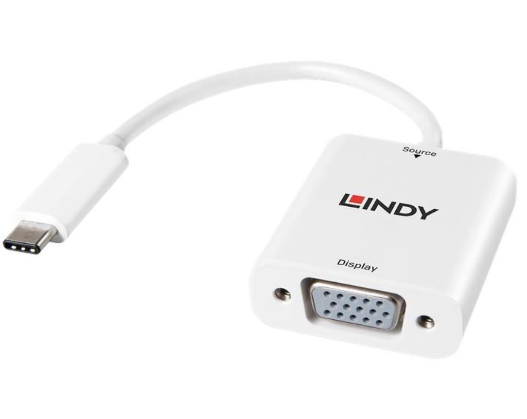 Lindy 43242 câble vidéo et adaptateur 0 17 m VGA (D-Sub) USB Type-C ...