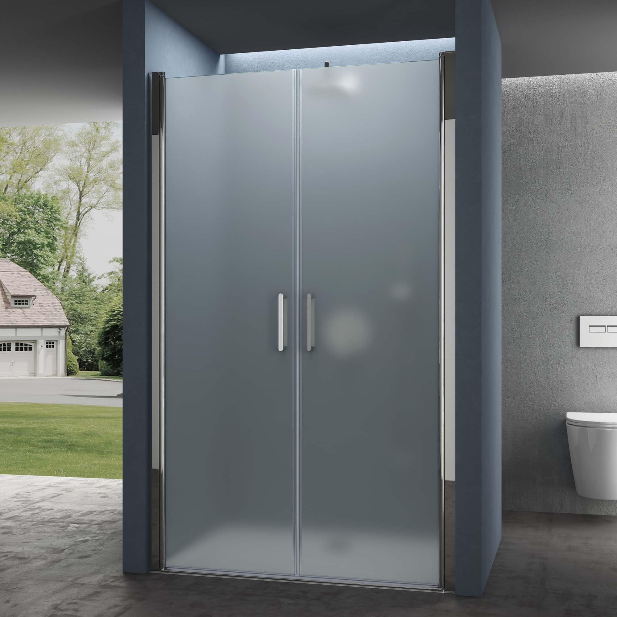 Double Portes de Douche à L'italienne Opaque 85x195cm, Parois ...