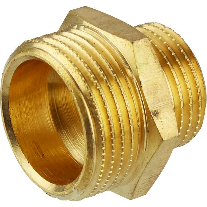 Mamelon laiton réduit mâle Capvert - Filetage 20 x 27 - 15 x 21 mm | Leroy Merlin