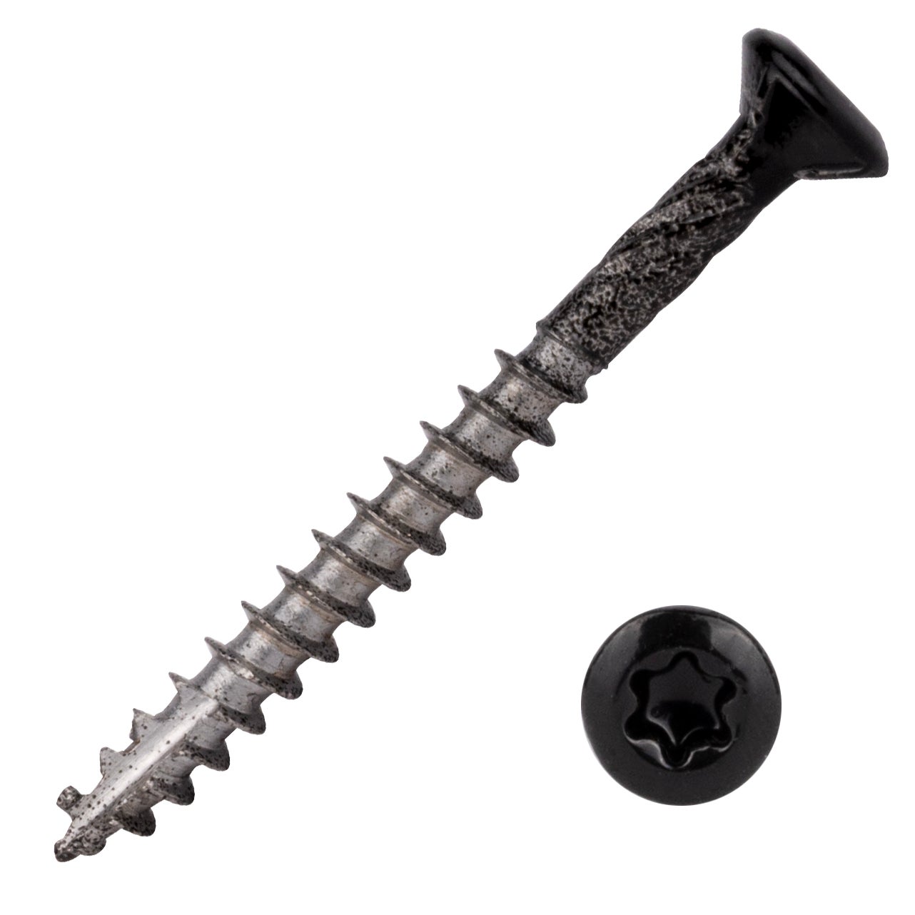 Wovar Vis de bardage en bois Acier inoxydable 410 4 x 40 mm Torx 15 ...