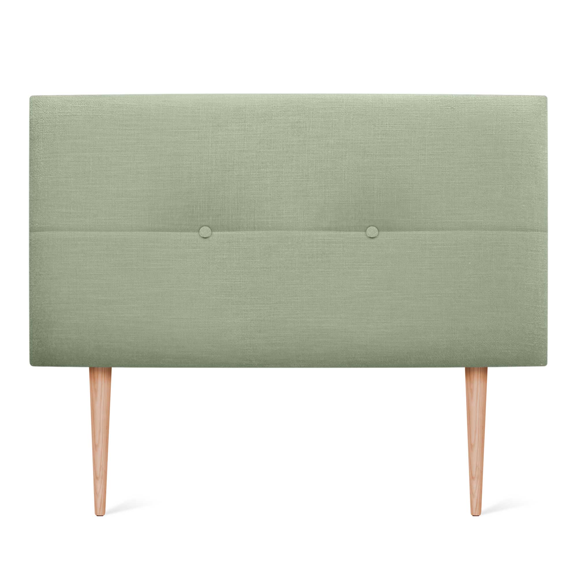 DHOME Tête de lit en lin naturel avec boutons et pieds en bois tête de ...