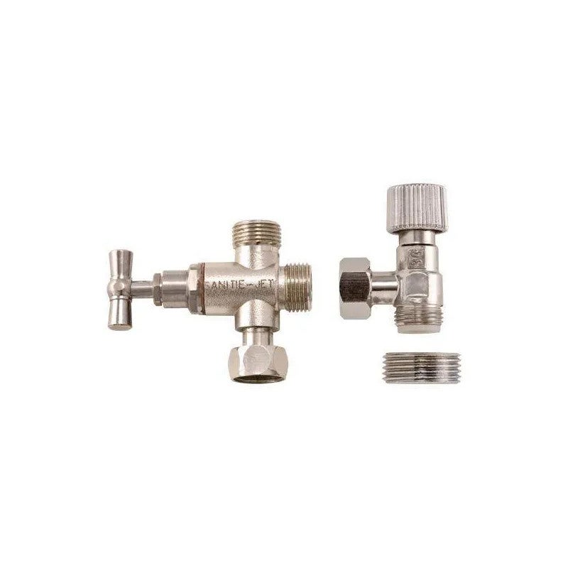 Ensemble robinet 3 voies avec robinet équerre pour douchette WC | Leroy ...