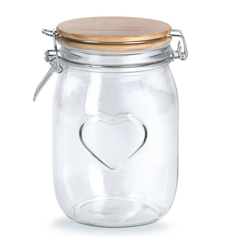 Récipient alimentaire en verre HEART, couvercle hermétique, ZELLER ...