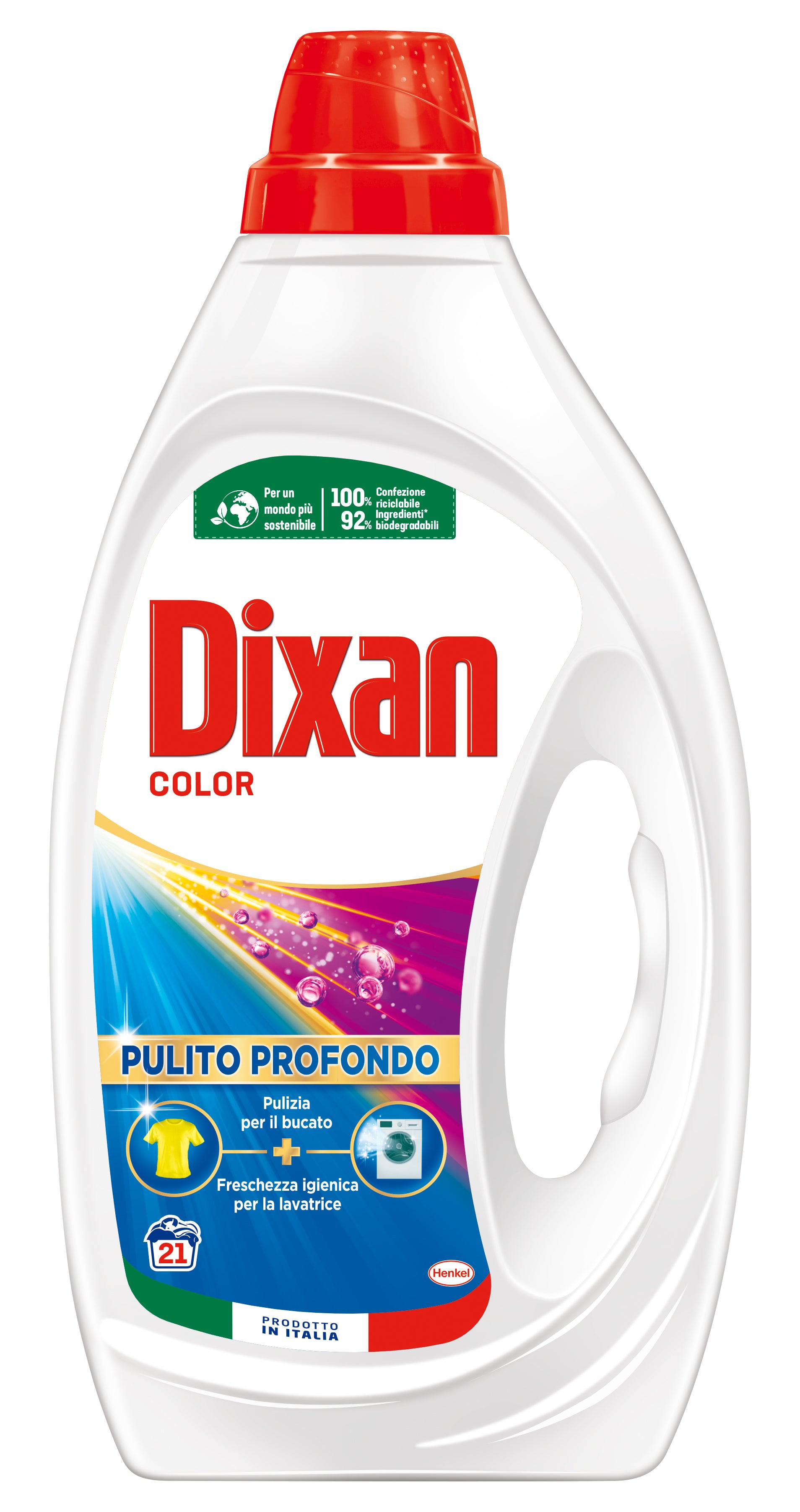 Dixan Liquide pour machine à laver 21 cuillères Color Made In Italy ...