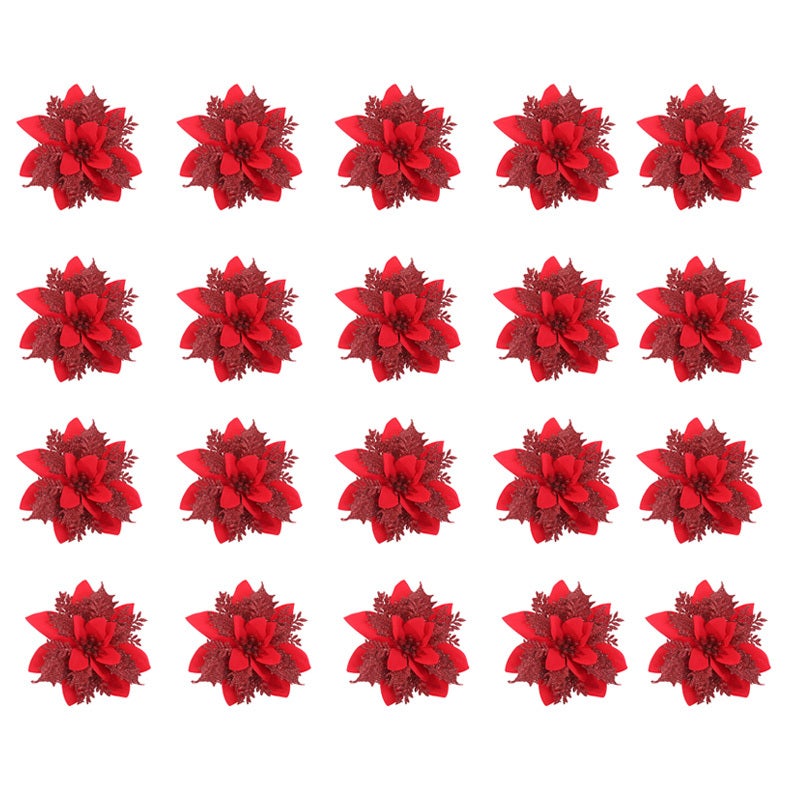 Decoraciones navideñas, coronas doradas con purpurina, coronas florales ...
