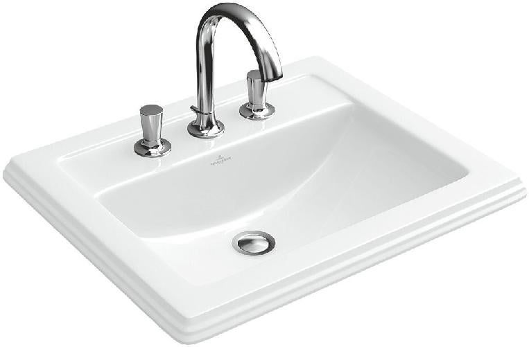 Villeroy und Boch Hommage lavabo à encastrer 7102A1 630x525mm, blanc ...